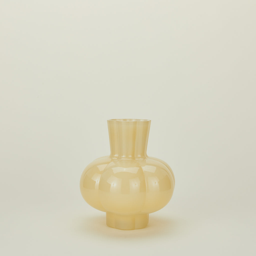 Glass Pleated Vase - Opaque Yellow – Hawkins New York