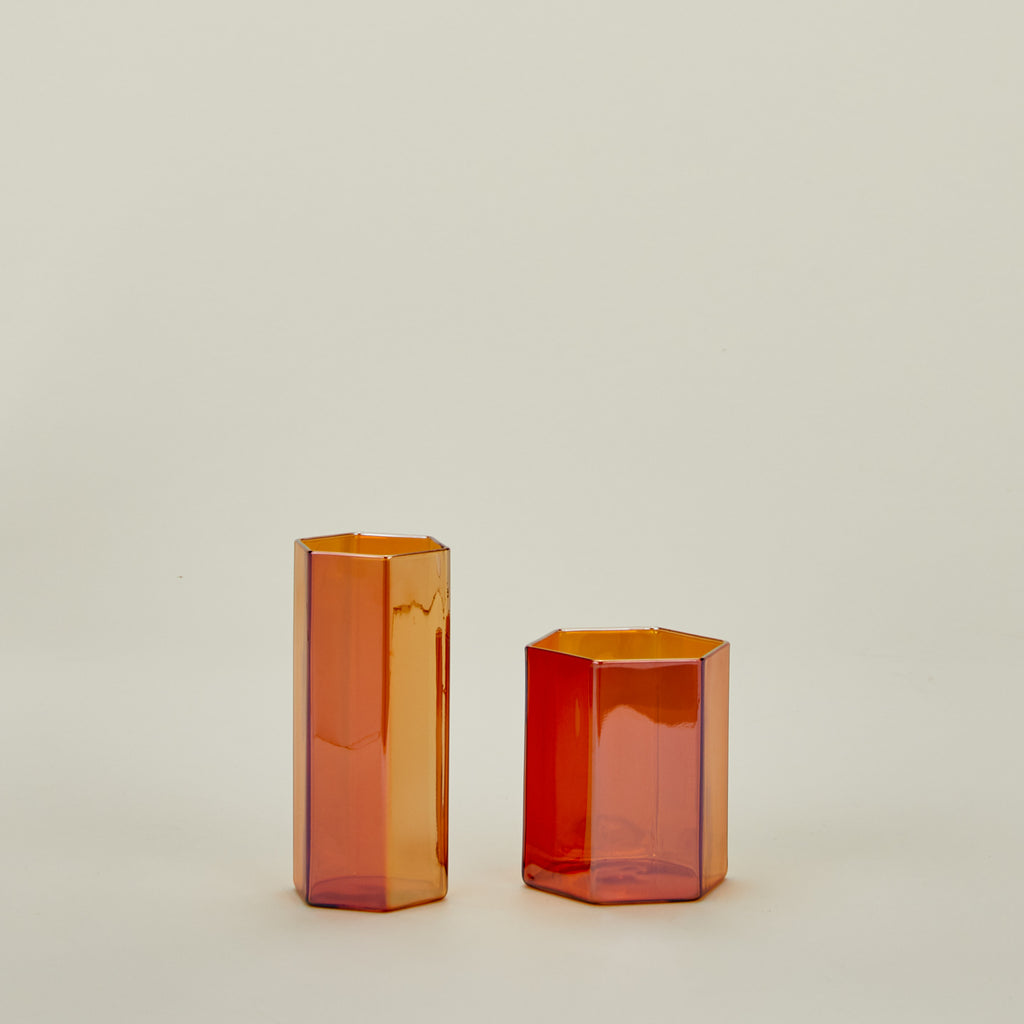 Helix Glass, Set of 4 - Orange – Hawkins New York