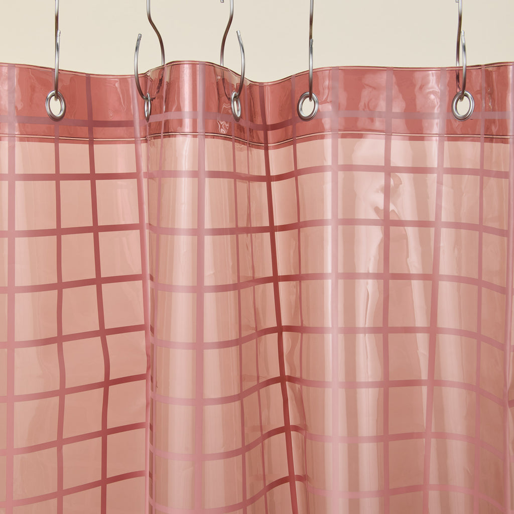 Sun Grid Shower Curtain - Rose Pink – Hawkins New York
