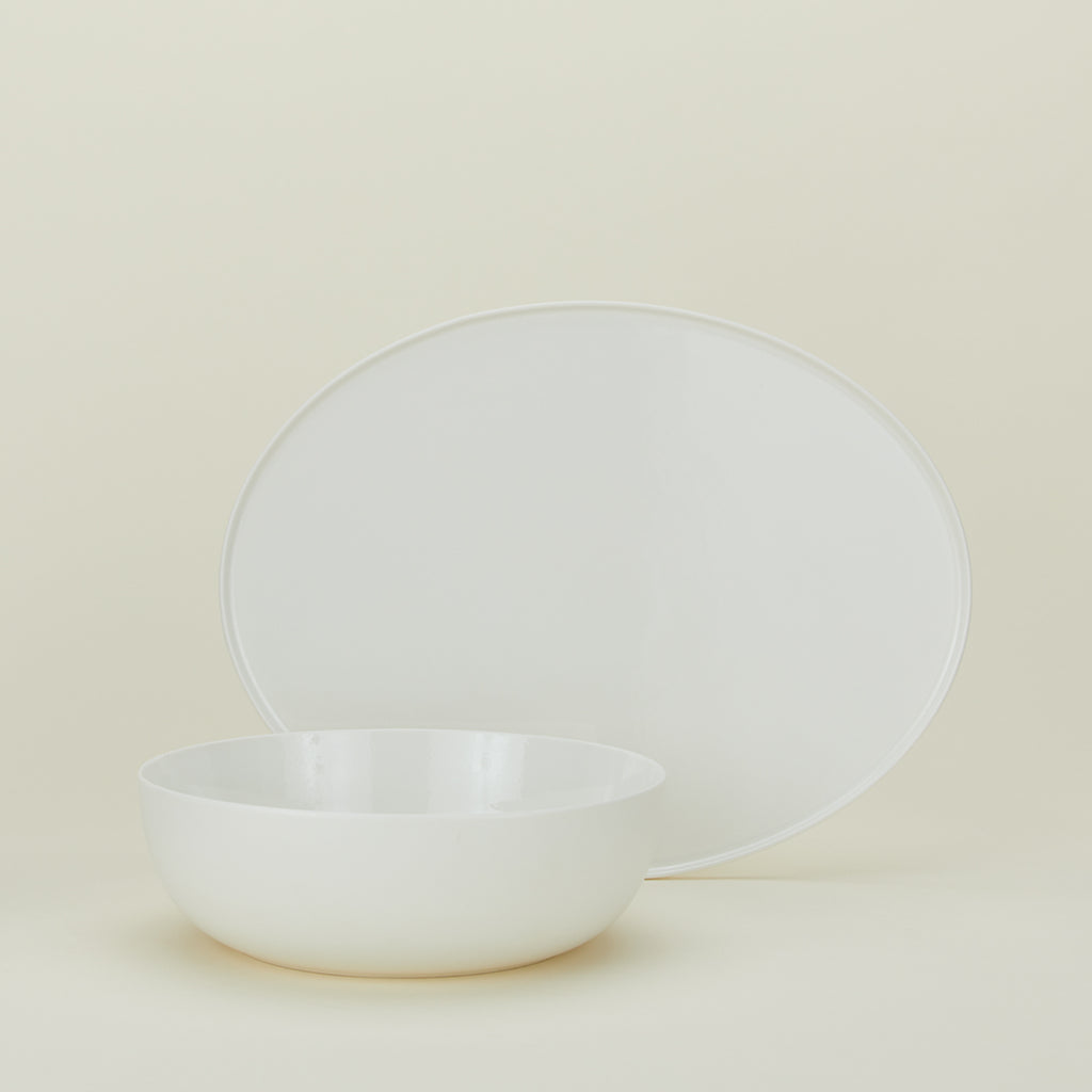 Simple Porcelain Serveware, 2 Piece Set – Hawkins New York