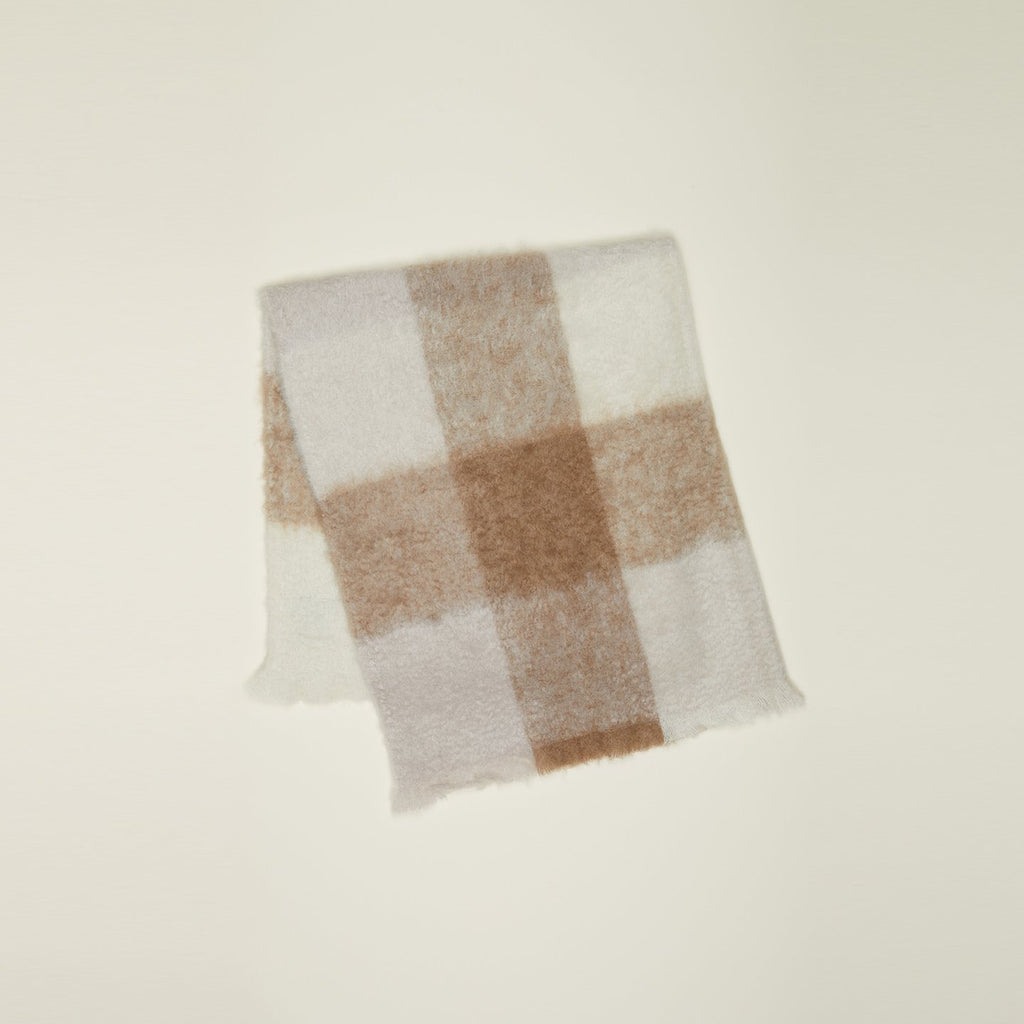 Plaid Mohair Throw - Neutral Plaid – Hawkins New York